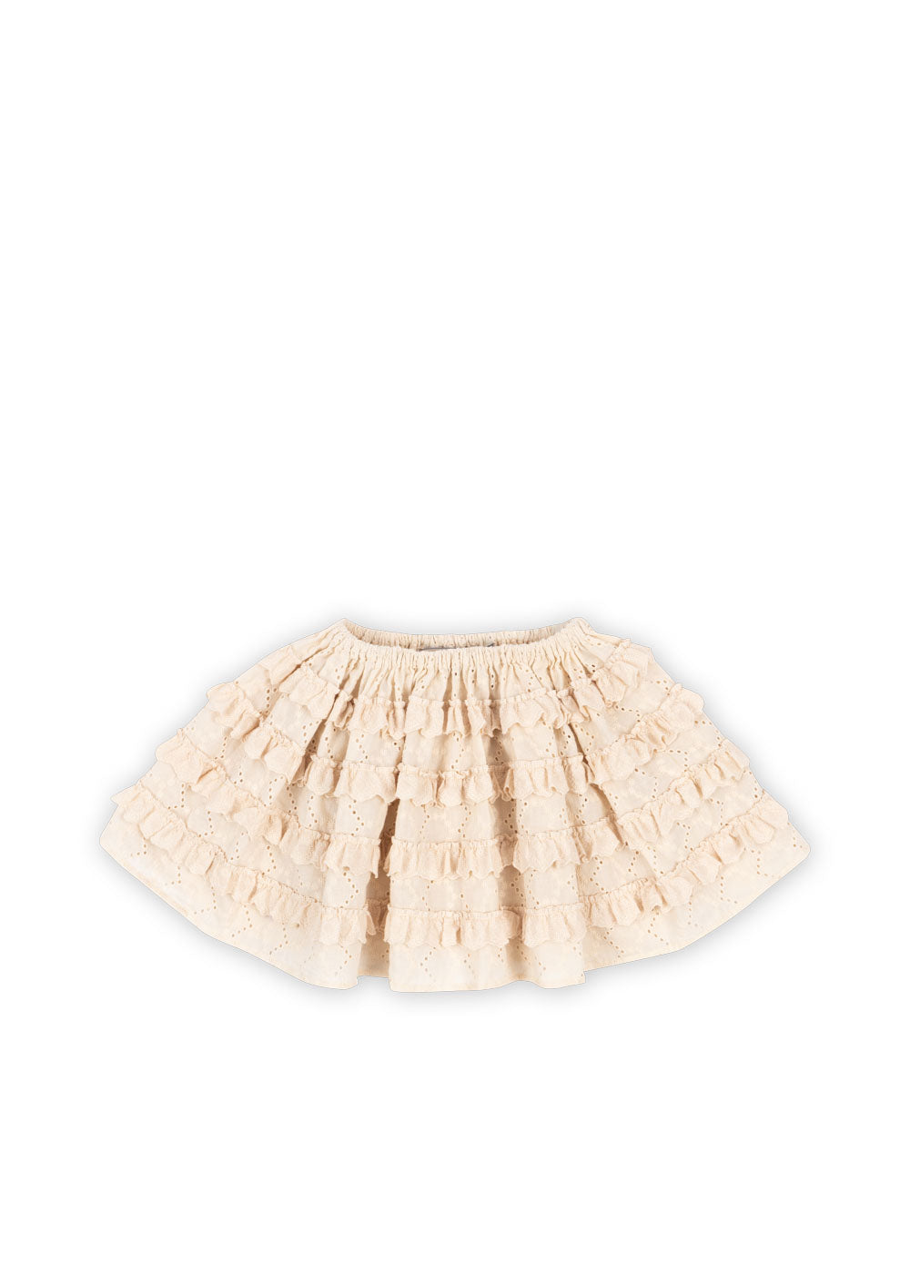 Frilla nederdel - buttercream – kongessloejd.dk